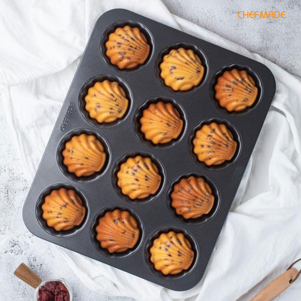 Madeline Cake Pan Spherical Shell-Shaped 12 Well – CHEFMADE official store
